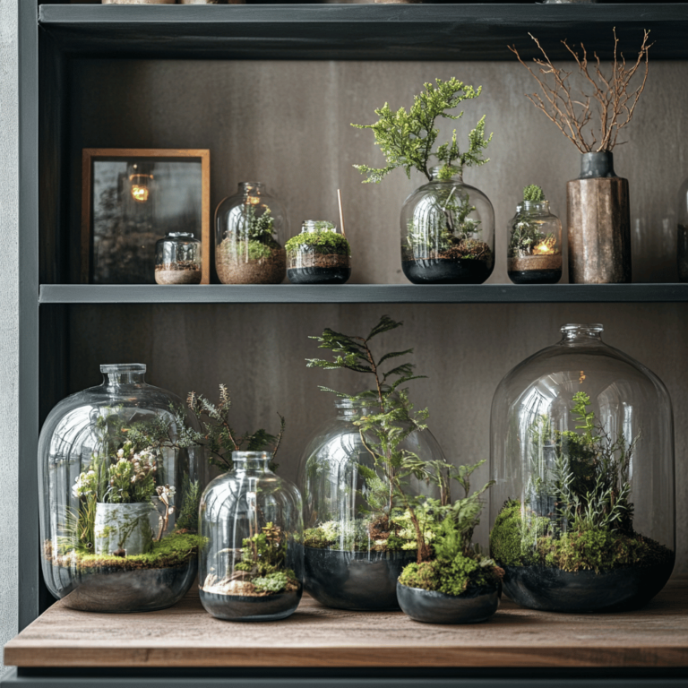 Magical Winter Terrarium with Pinecones